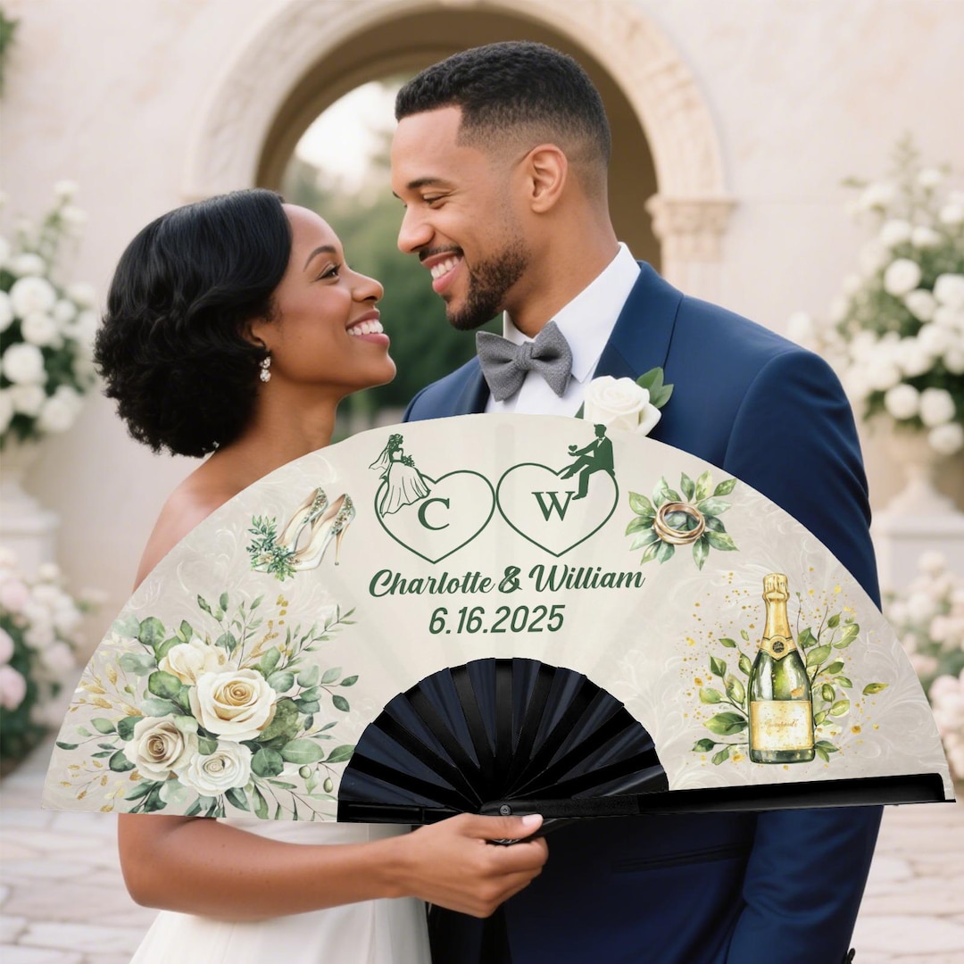 Personalized Clack Fan: Custom Text Wedding, Rave, Cosplay - Etsy