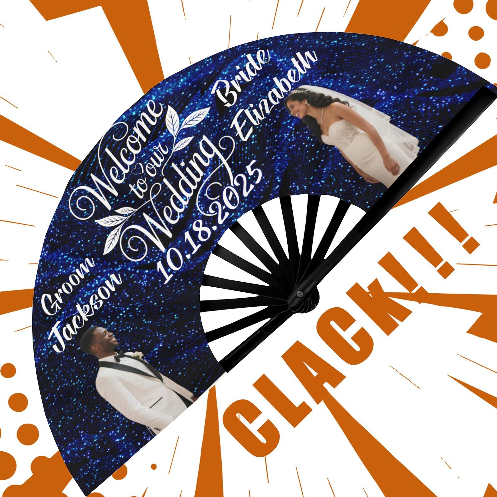 Custom Clack Fan: Personalized Photo Gift for Wedding, Rave, Concert - Etsy