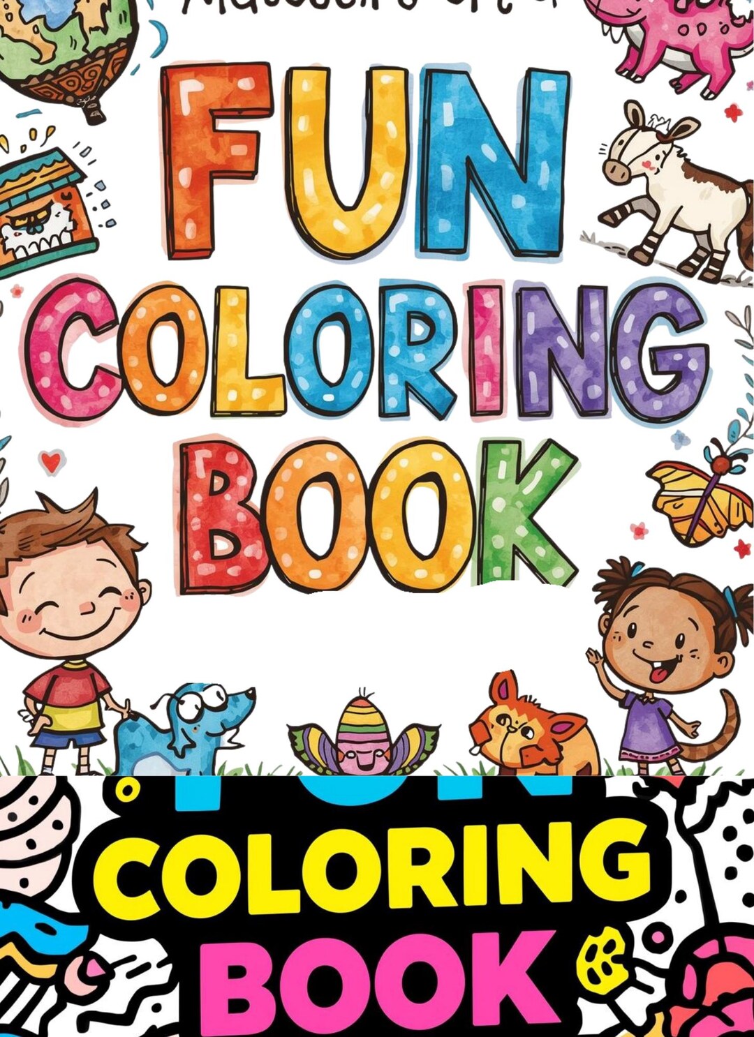 Kids Coloring Book Printable PDF | Animals Dinosaurs Princess Unicorn ...