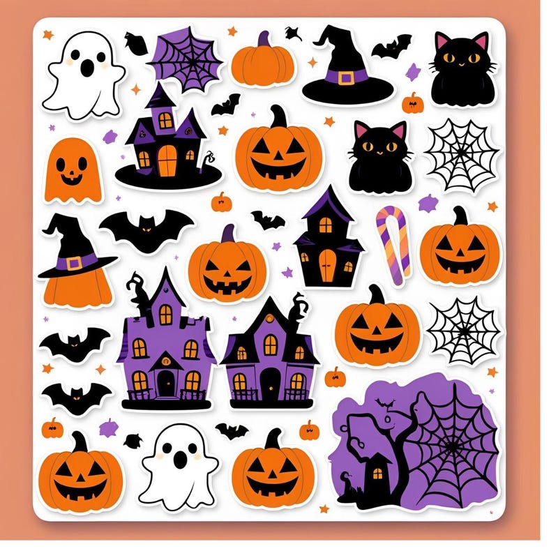 Halloween Sticker Sheet Kids - Etsy UK