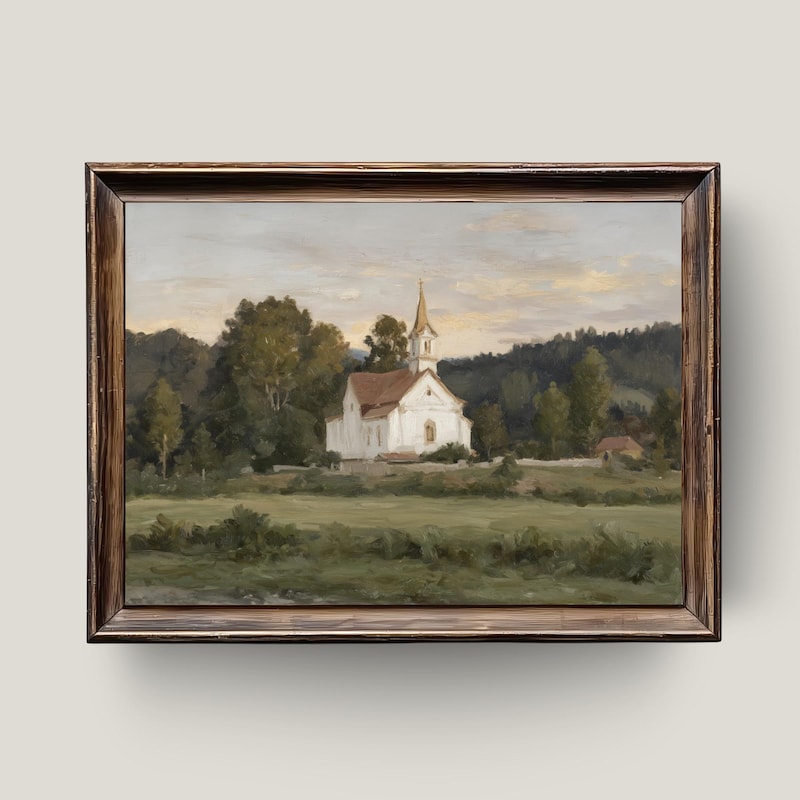 French Country Church Art - Etsy UK
