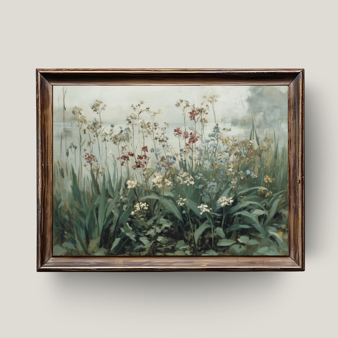 Wildflower Meadow Print: Vintage Botanical Impressionist Art (digital ...