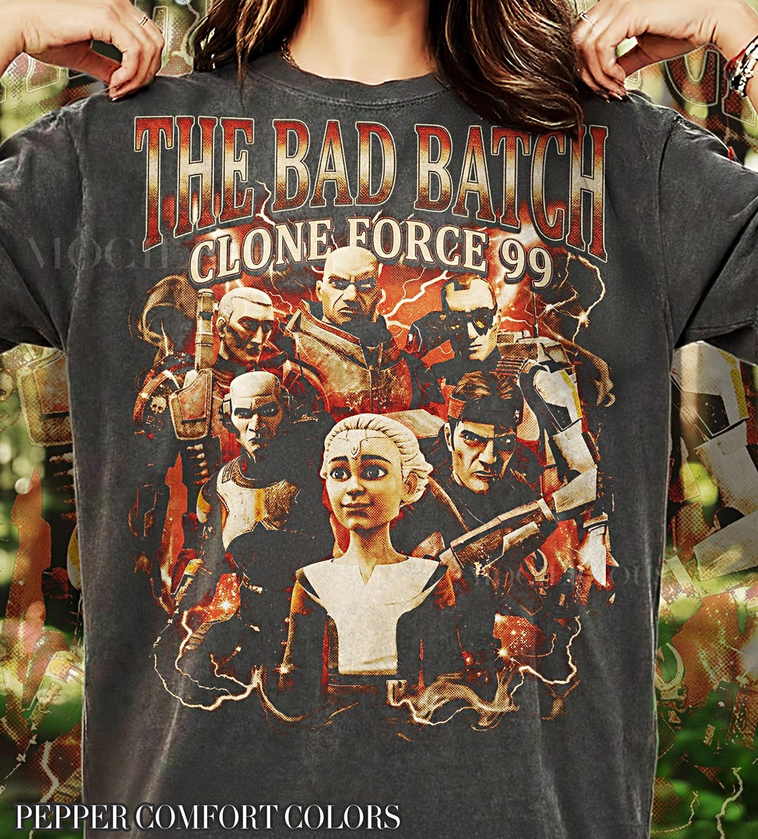The Bad Batch Clone Force 99 Vintage 90s Graphic Style Shirt, St4r W4rs ...