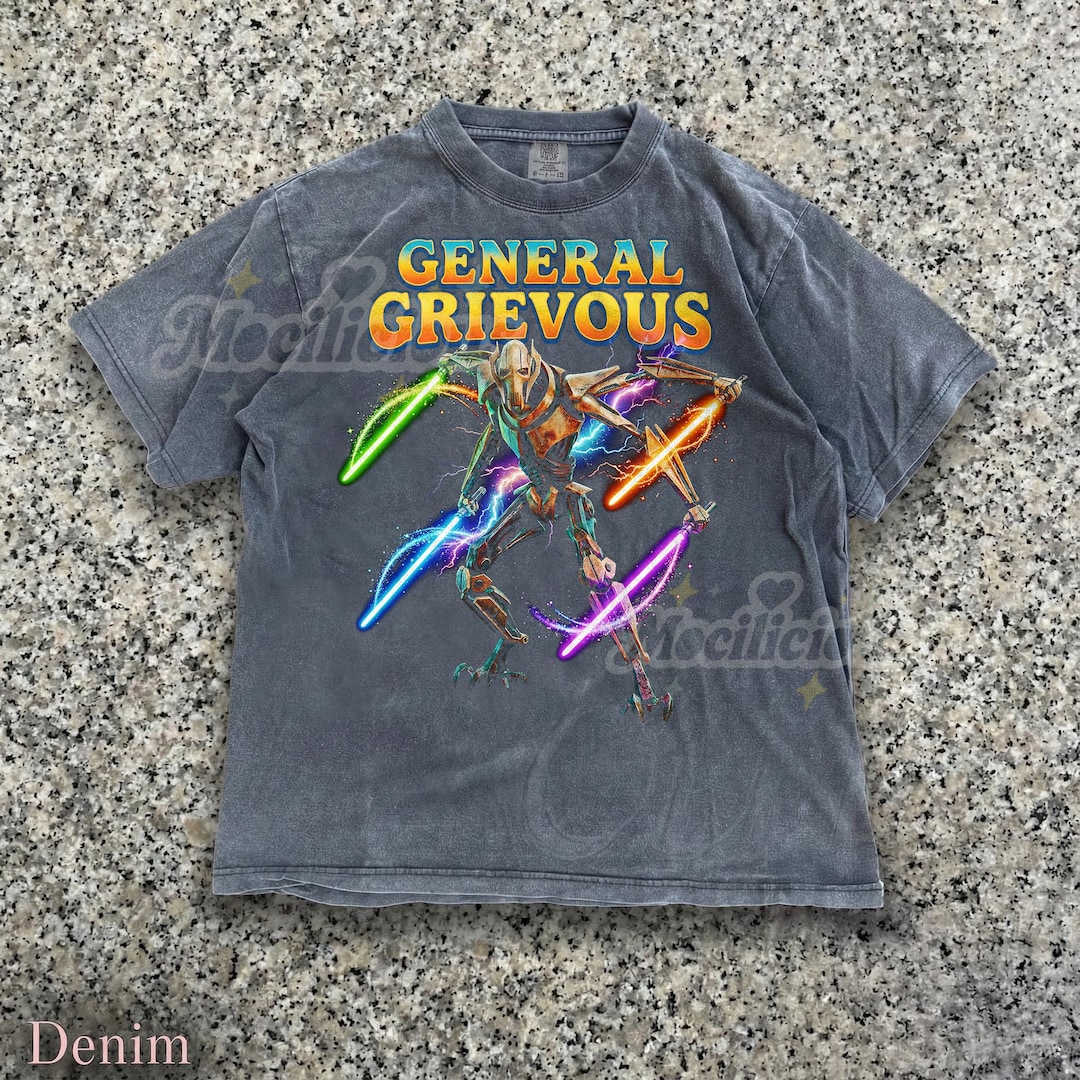 General Grievous Retro 70s Graphic Tee, St4r W4rs Vintage Style Shirt ...