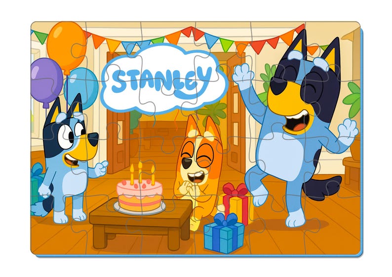 Personalized Bluey Foam Puzzle – Soft Jigsaw, Custom Name Gift, Easter ...