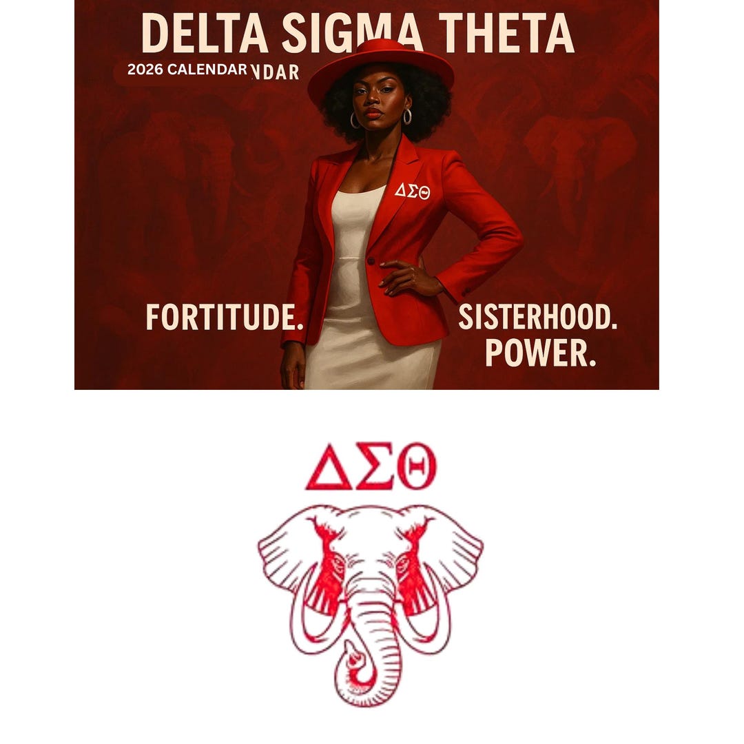 Delta Sigma Theta 2026 Calendar | Red & White Sorority Sister Gift ...
