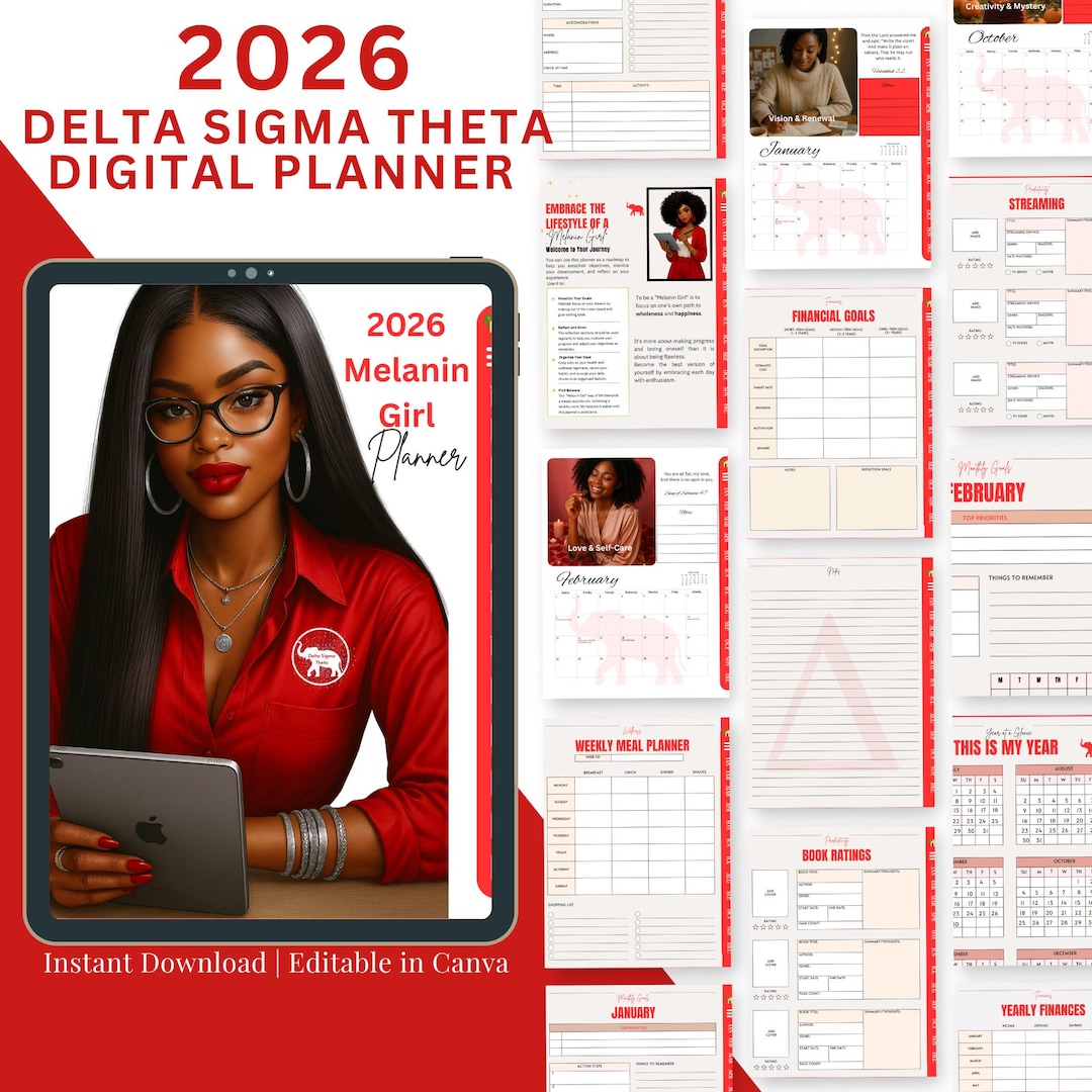 2026 Delta Sigma Theta Digital Planner – DST Sorority PDF, Hyperlinked ...