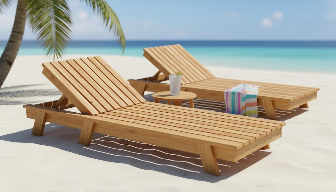 Outdoors Wooden Sun Lounger Plans: Patio Furniture Build Guide (PDF ...