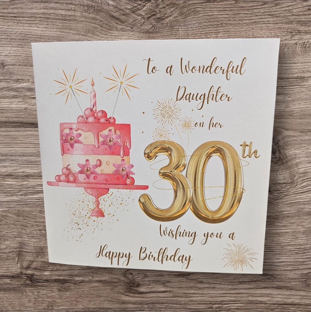30th Birthday Card, Daughter Birthday - Etsy