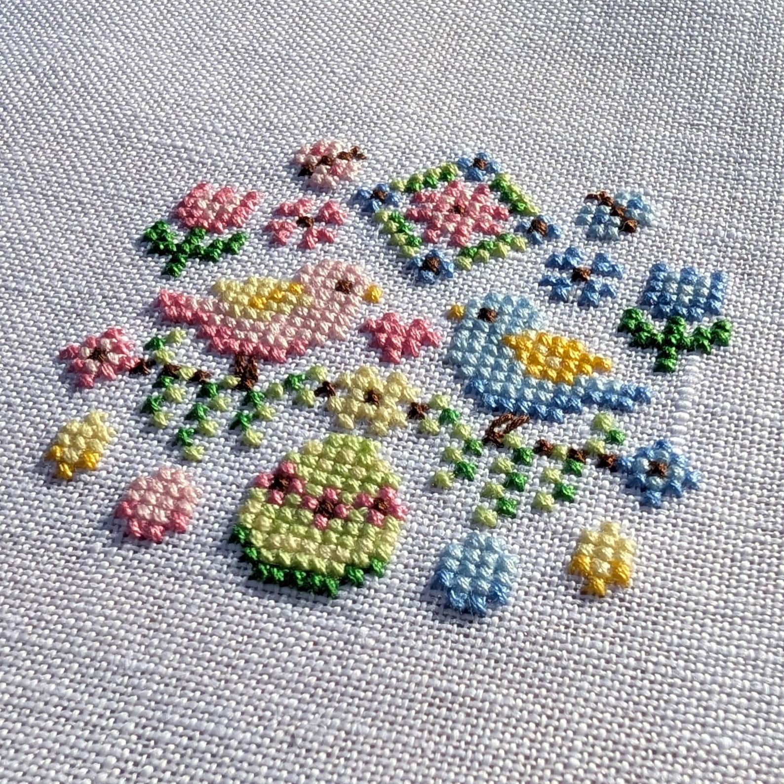Love Birds : Miniature Spring Sampler - Cross Stitch Pattern by Garden ...
