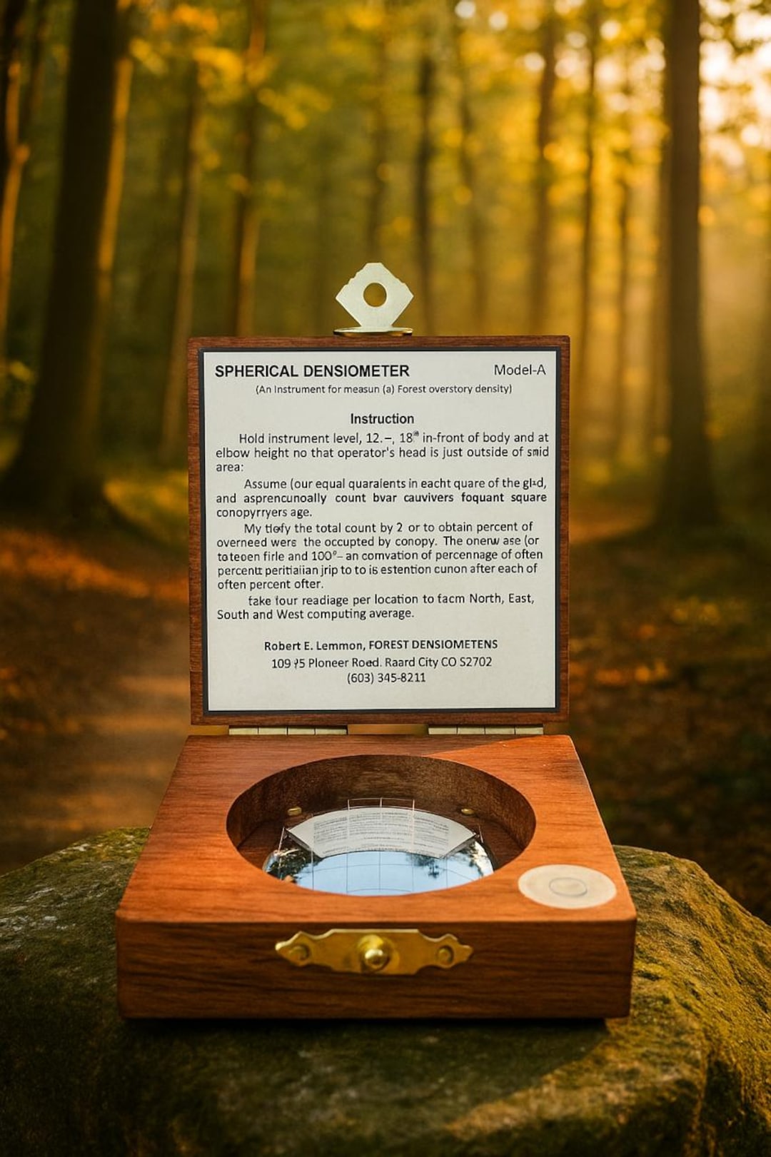 Handcrafted Spherical Densiometer Model-a | Wooden Forestry Instrument ...