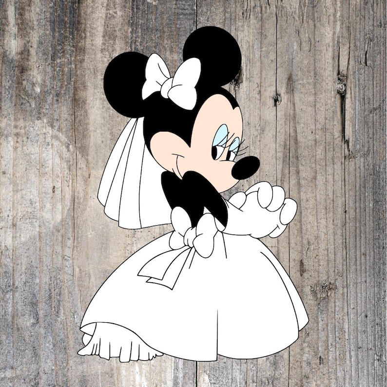 Mickey and Minnie Bride & Groom Die-cut Magnets, Cruise Decor - Etsy