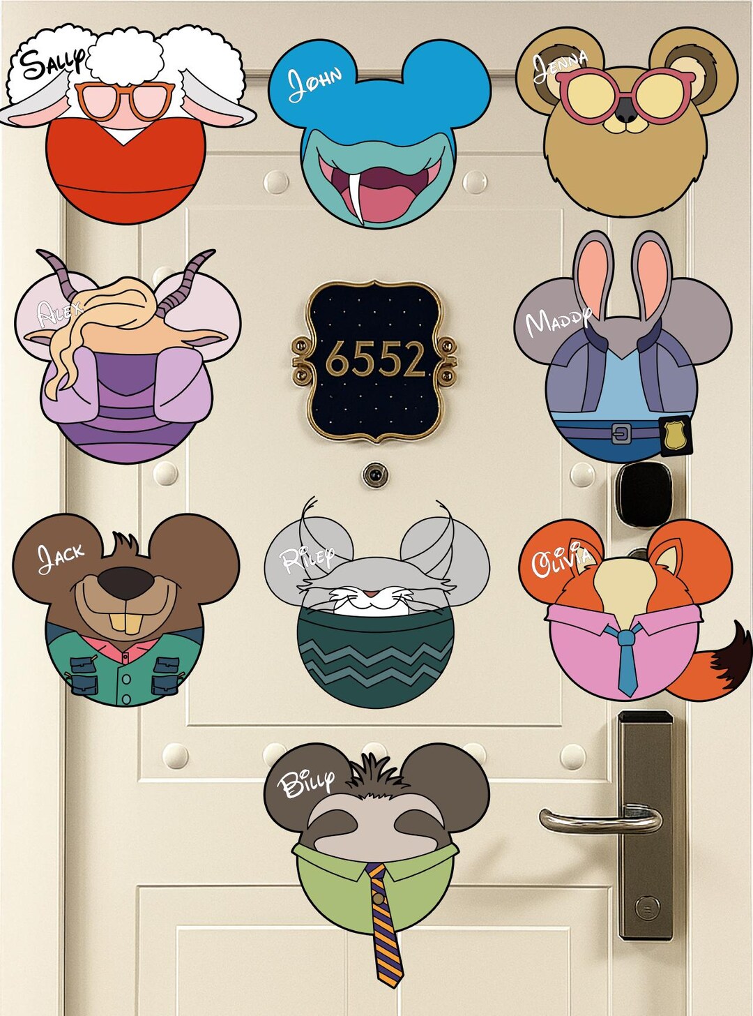 Personalized Disney Zootopia Inspired Cruise Door Magnets Hopps | Wilde ...