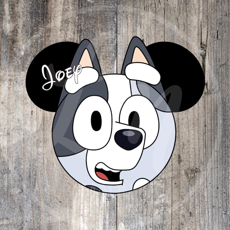 Personalized Bluey Inspired Mickey Ear Cruise Door Magnet: Bluey ...