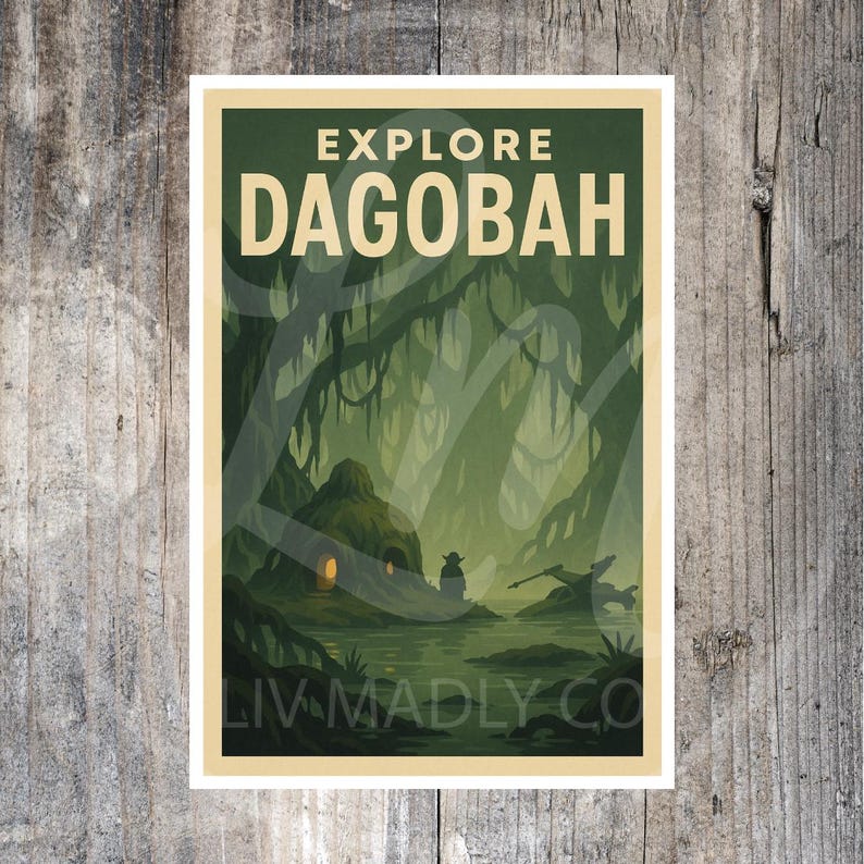 Vintage Star Wars 21 Planet Travel Poster Stickers: Batuu | Hoth ...