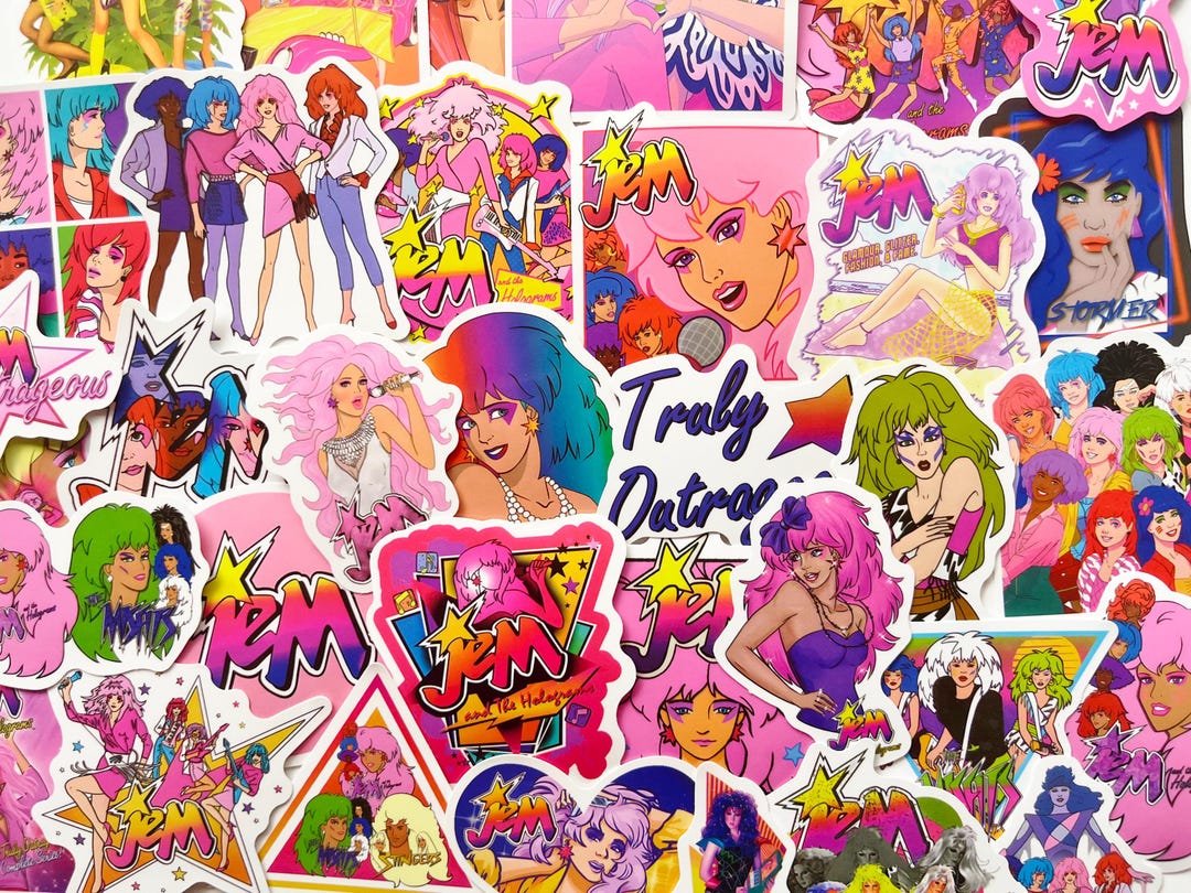 Jem and the Holograms Stickers 80s Cartoons - Etsy