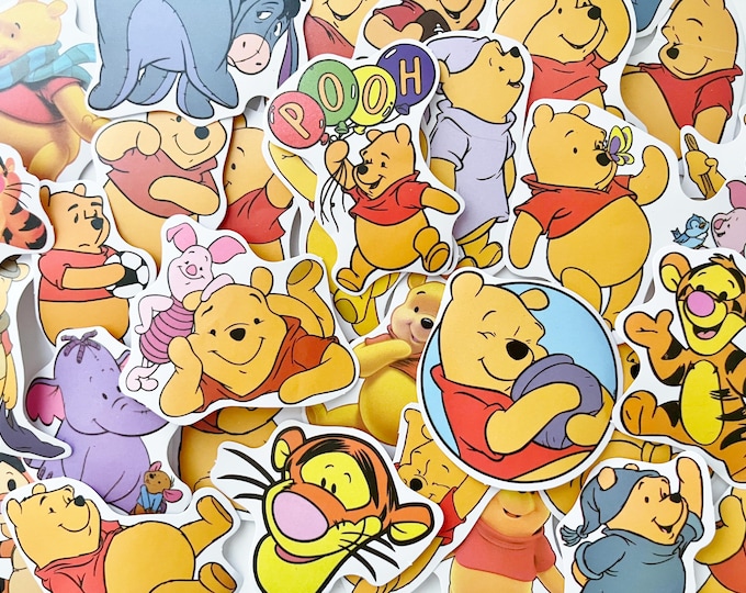 Winnie the Pooh Stickers for Water Bottles, Journals, Laptops and ...