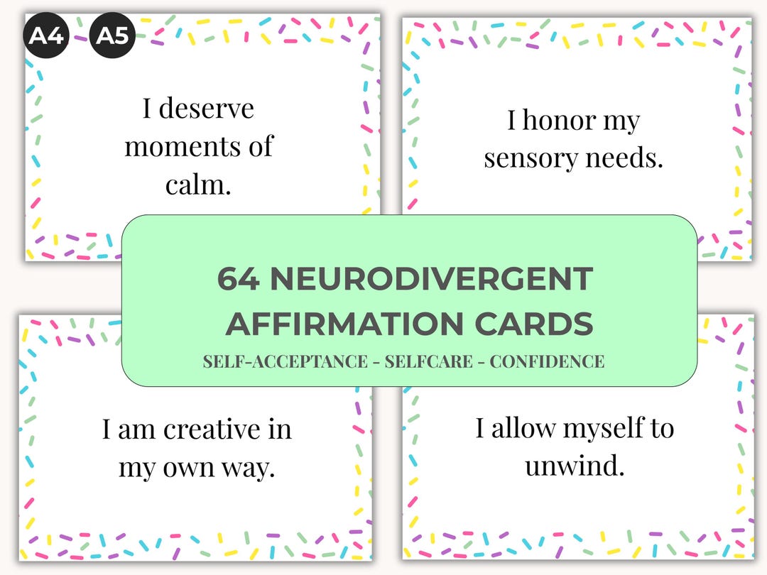 Neurodivergent Affirmation Cards: ADHD, Autism, & Emotional Support ...