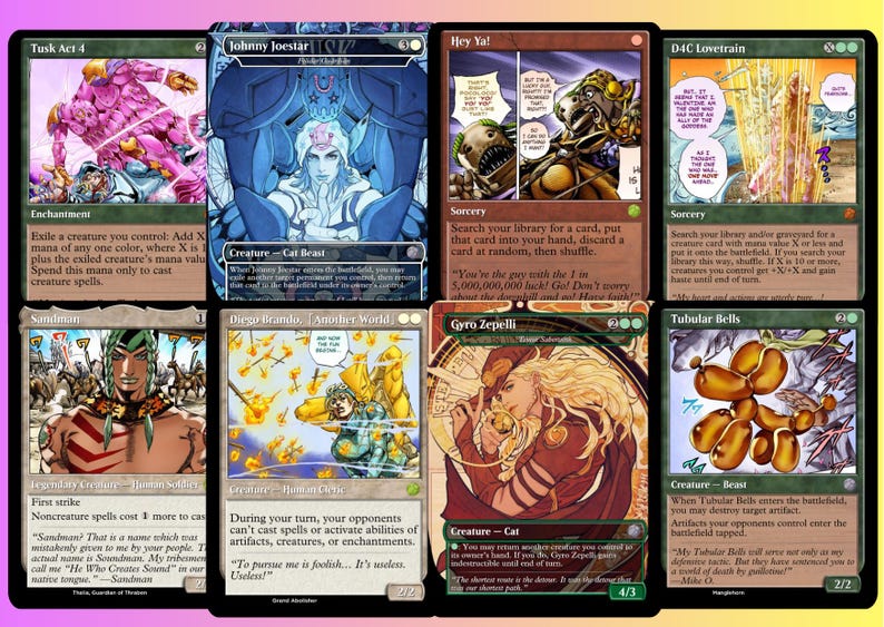 Jojo's Adventure Proxy Commander Deck, EDH Bracket 3 Deck, Rocco ...