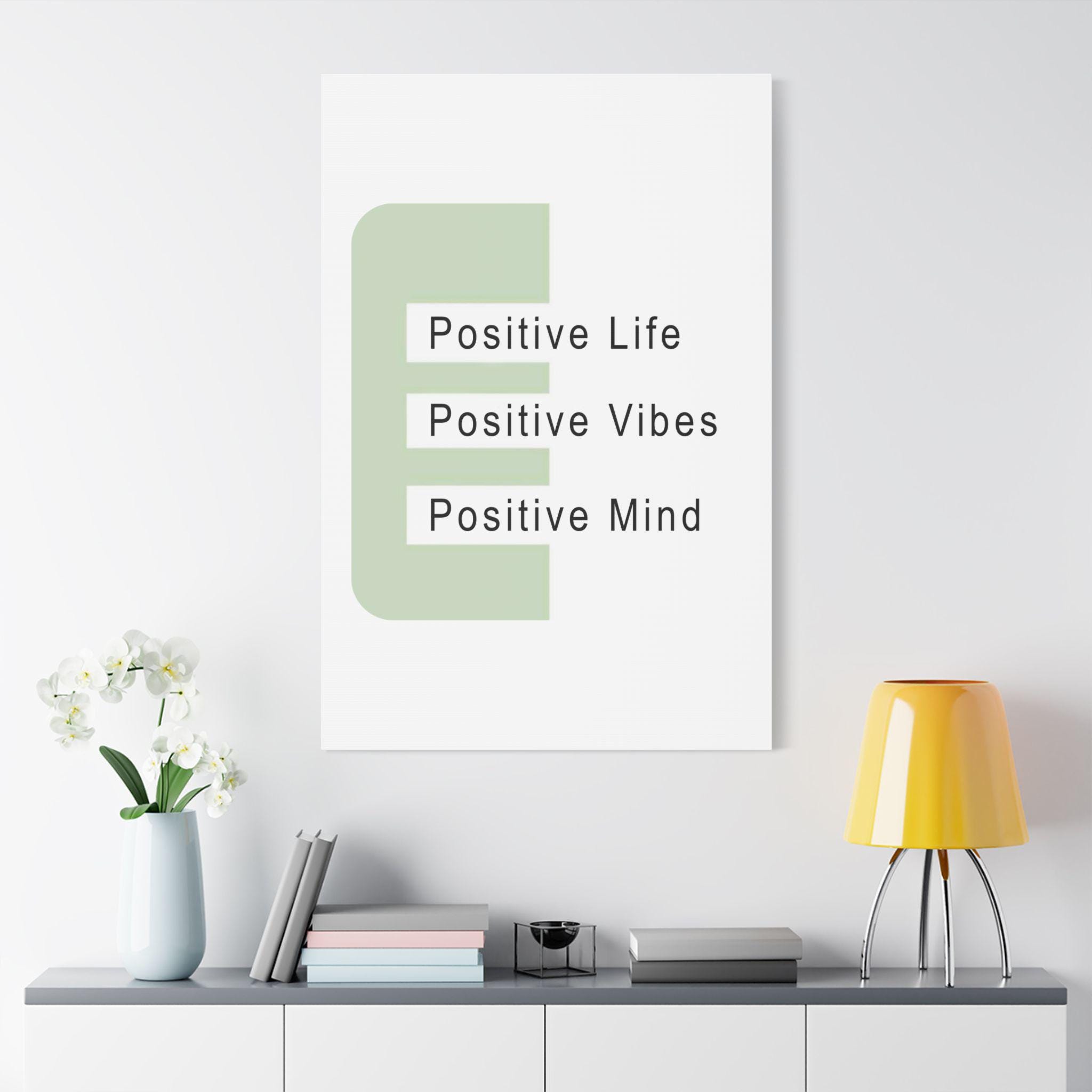 Inspirational Wall Art Canvas, Positive Life Quote Print, Motivational ...