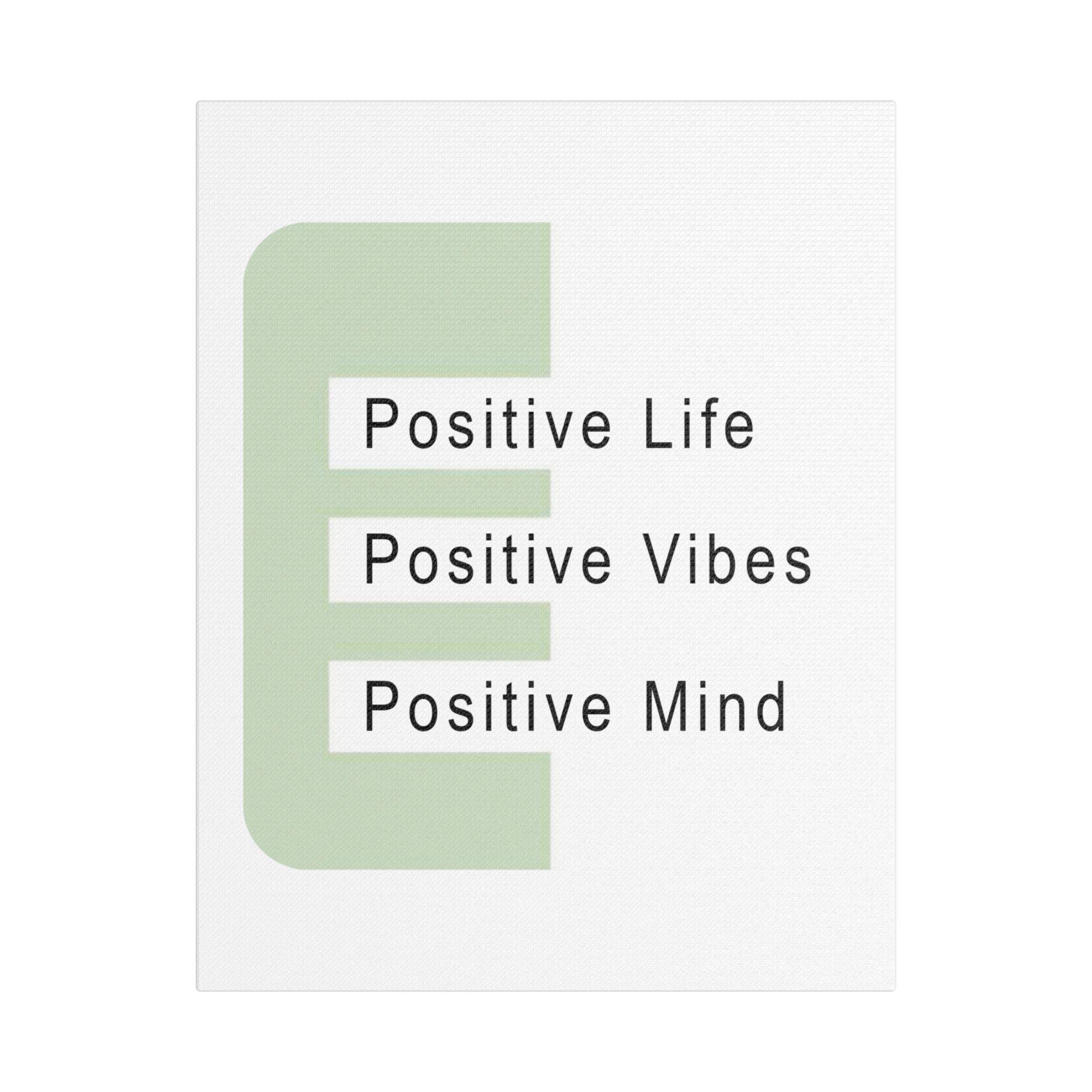 Inspirational Wall Art Canvas - Positive Life Vibes Mind, Motivational ...