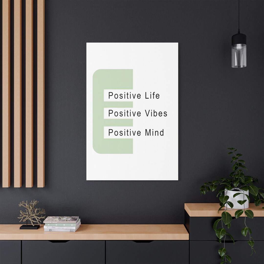 Inspirational Wall Art Canvas, Positive Life Quote Print, Motivational ...