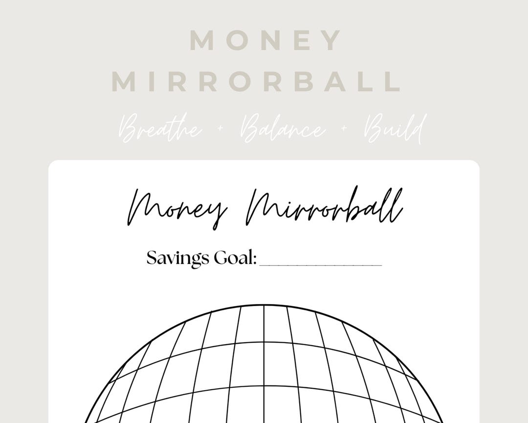 Money Mirrorball - Printable Disco Ball Savings Tracker | Digital ...