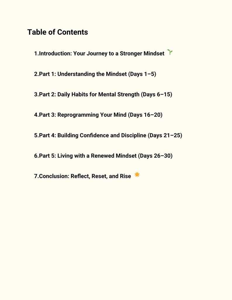 30-day Mindset Reset - Step-by-step Guide to a Stronger Mindset ...