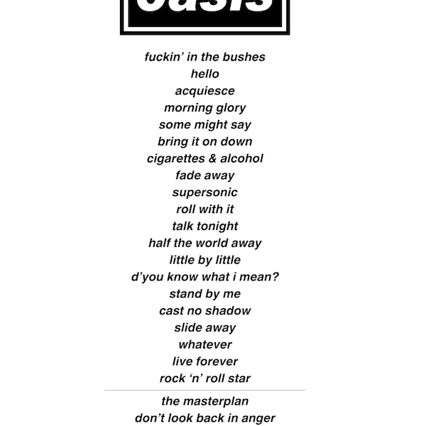Oasis Prints Heaton Park - Etsy