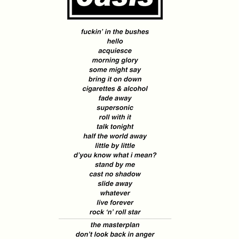 Pixies Setlist for 2025 Tour Dates - Etsy Canada