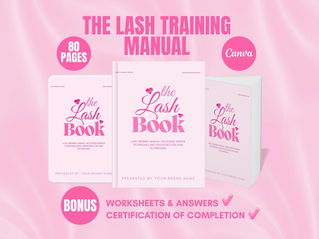 Lash Training Manual Resellable Lash Course E-book Editable Lash ...
