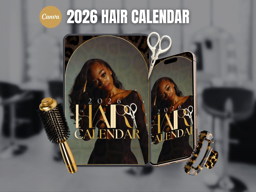 Hair Planner Calendar 2026 Leopard Hairstylist Business Planner ...