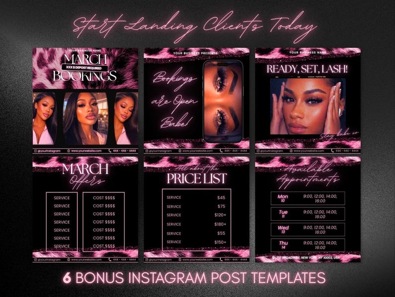 Lash Tech Acuity Scheduling Template: Leopard Cheetah Booking Website ...
