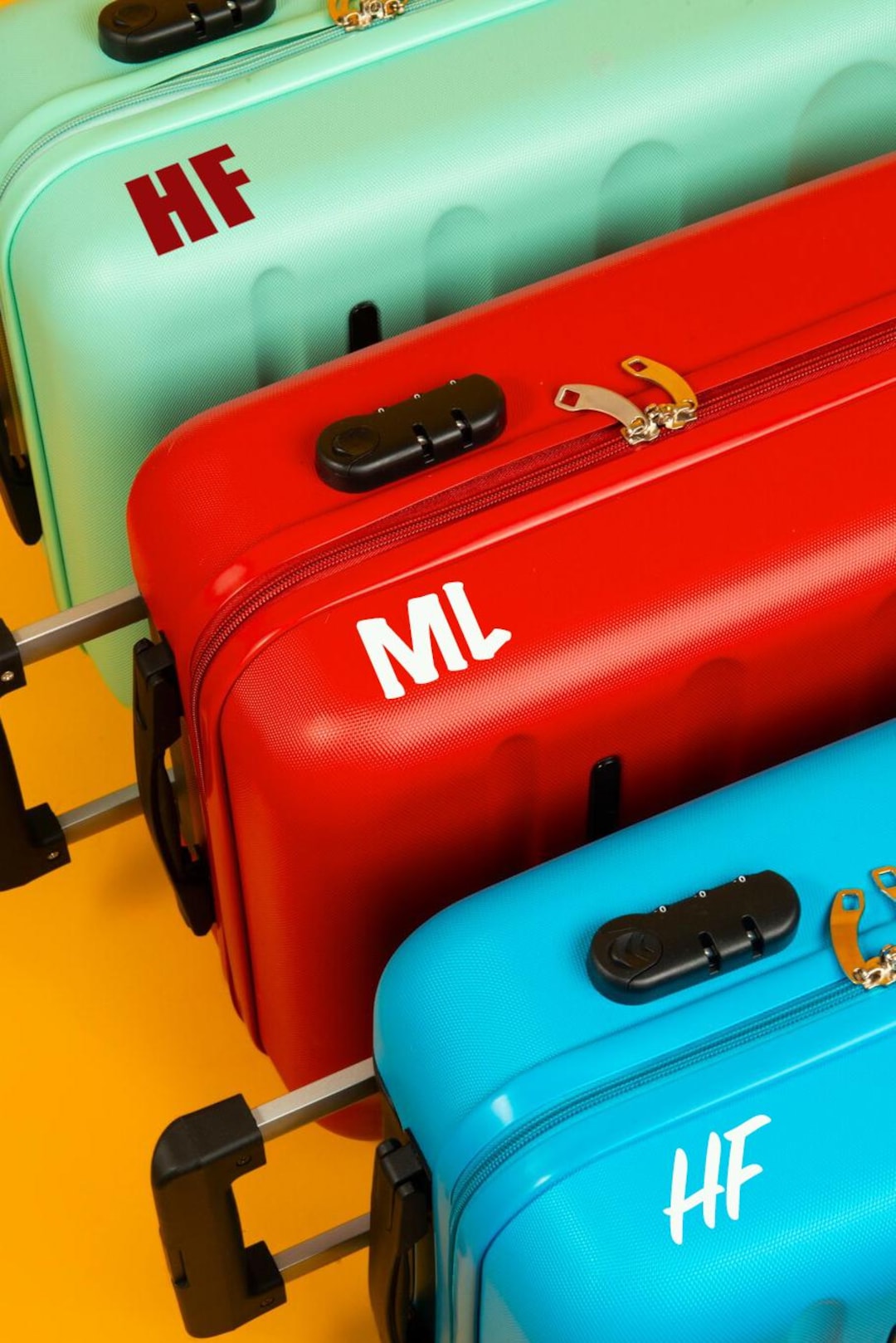 Personalized Monogram Sticker for Luggage, Custom Name Vinyl Decal ...