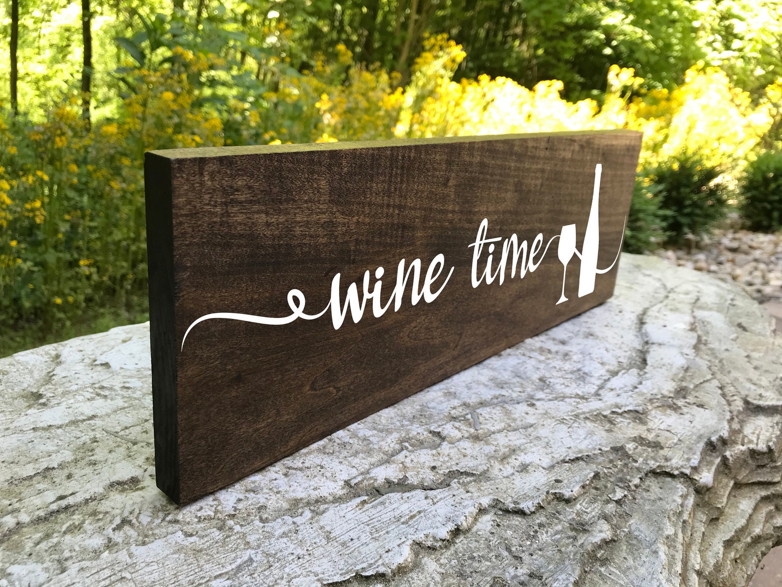 Shelf Sitter Wood Sign Wine Time Wine Time Wood Sign - Etsy