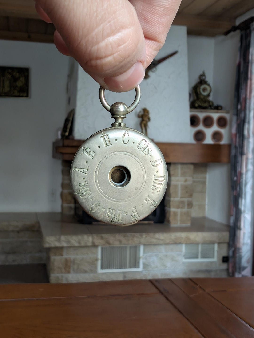 Antique Chromatic Pitch Pipe Music Tuner Pocket Watch Style Vocal ...