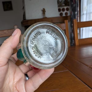 Vintage Glass Oil Lamp, Red Drip Pattern, Ruby Chimney, Hong Kong Decor ...