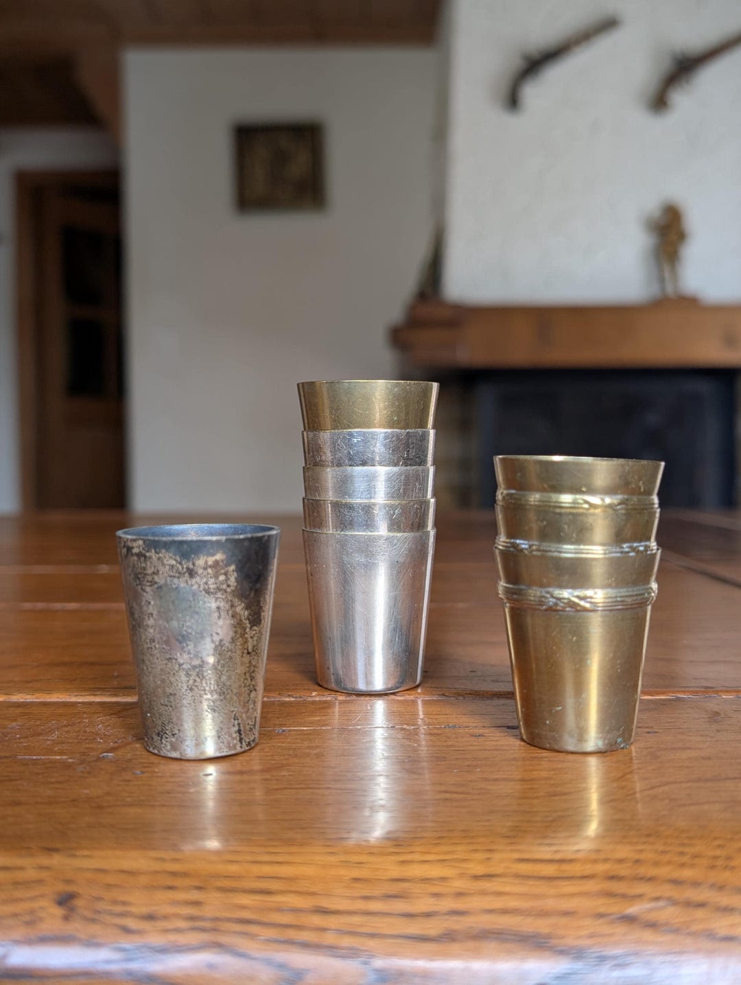 Vintage 800 Silver Shot Cups Set - Classic Barware Collection - Etsy