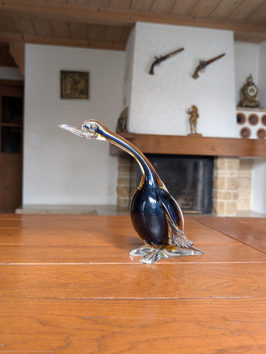 Murano Glass Duck Figurine Hand Blown Italian Art Glass Sculpture ...