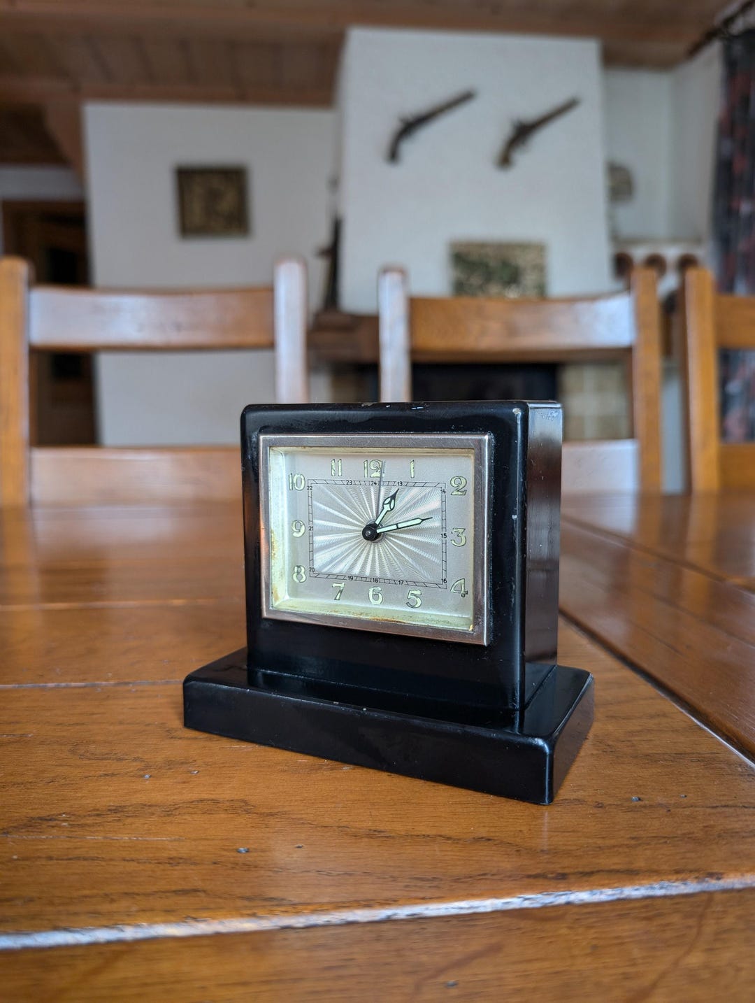 Vintage Art Deco Desk Clock Coin Bank: German Promotional Decor (not ...