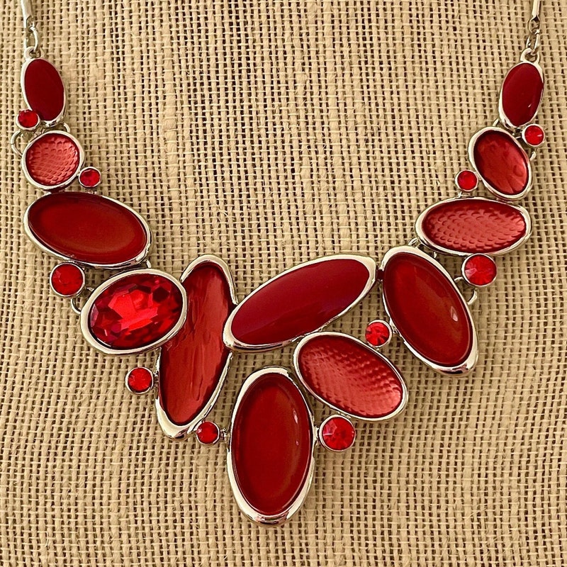 Red Necklace - Etsy