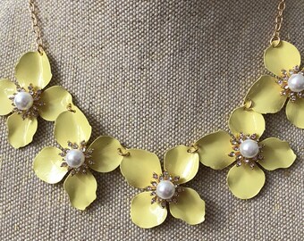 Yellow necklace | Etsy