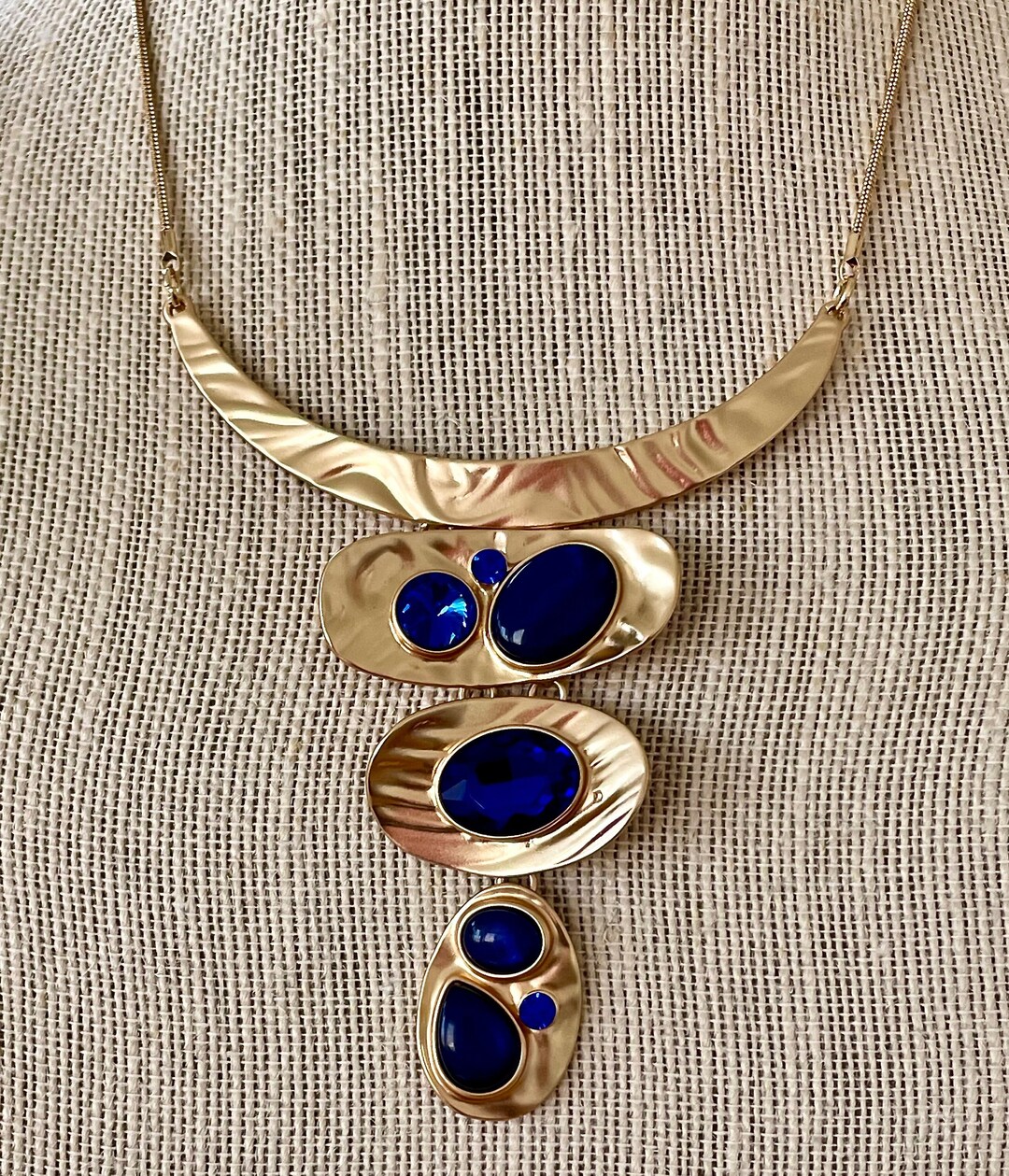 Statement Necklace, Statement Necklace for Women, Blue Statement ...