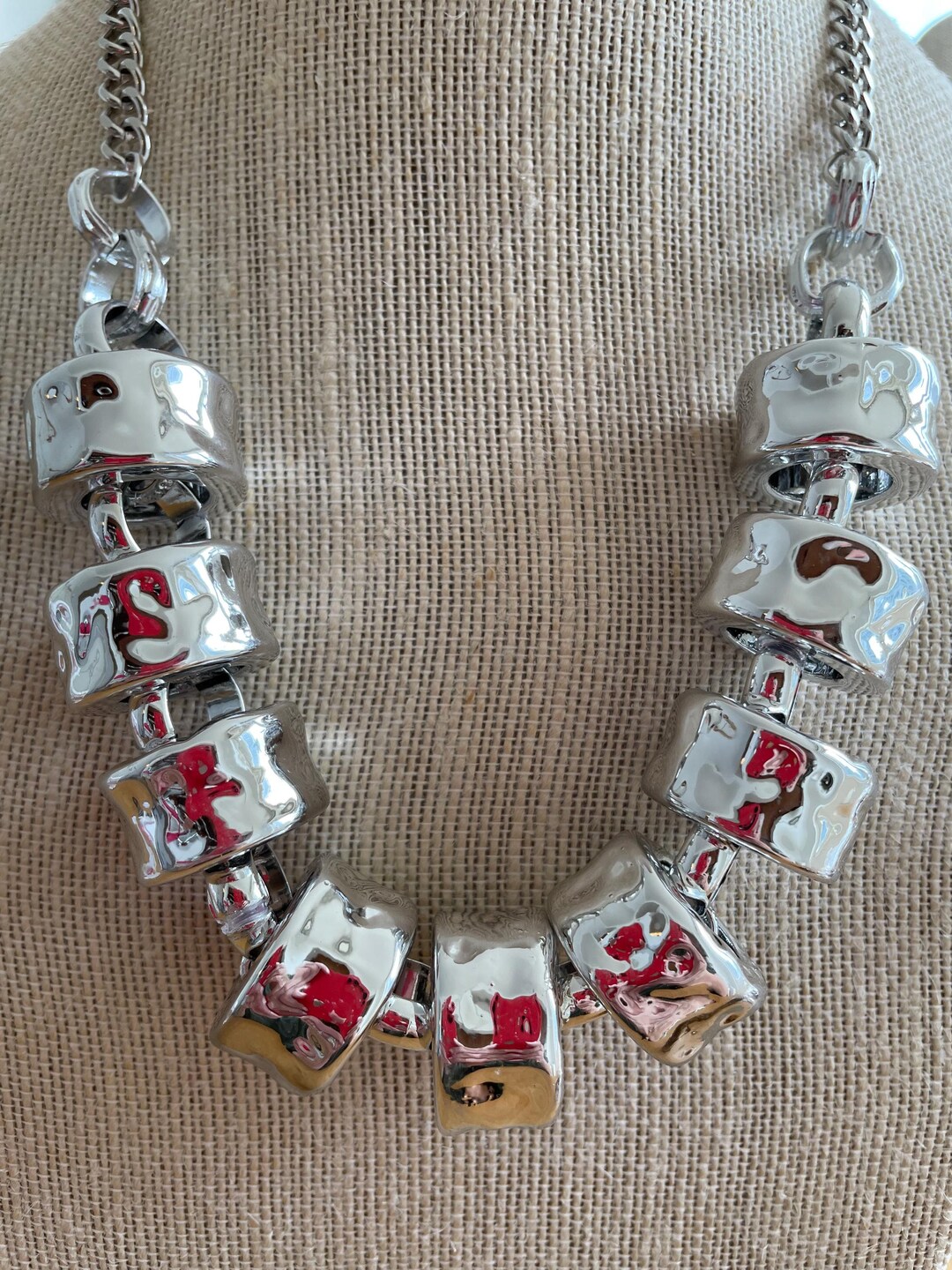 Chunky Necklace Silver, Chunky Necklace Silver Beads, Chunky Silver ...