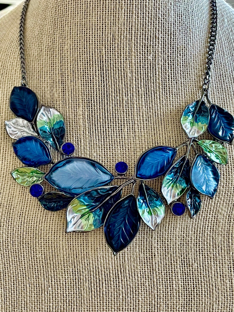 Statement Necklace Statement Necklace for Women Blue - Etsy