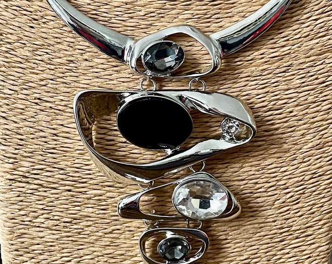 Statement Necklace, Statement Necklace for Women, Black Statement ...