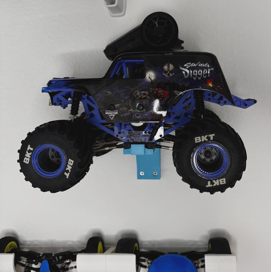 Losi Mini Lmt Customizable Wall Mount for Mini Monster Truck Easy ...