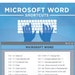 Microsoft Word Keyboard Shortcut Printable Poster 8.5"x11" - Etsy