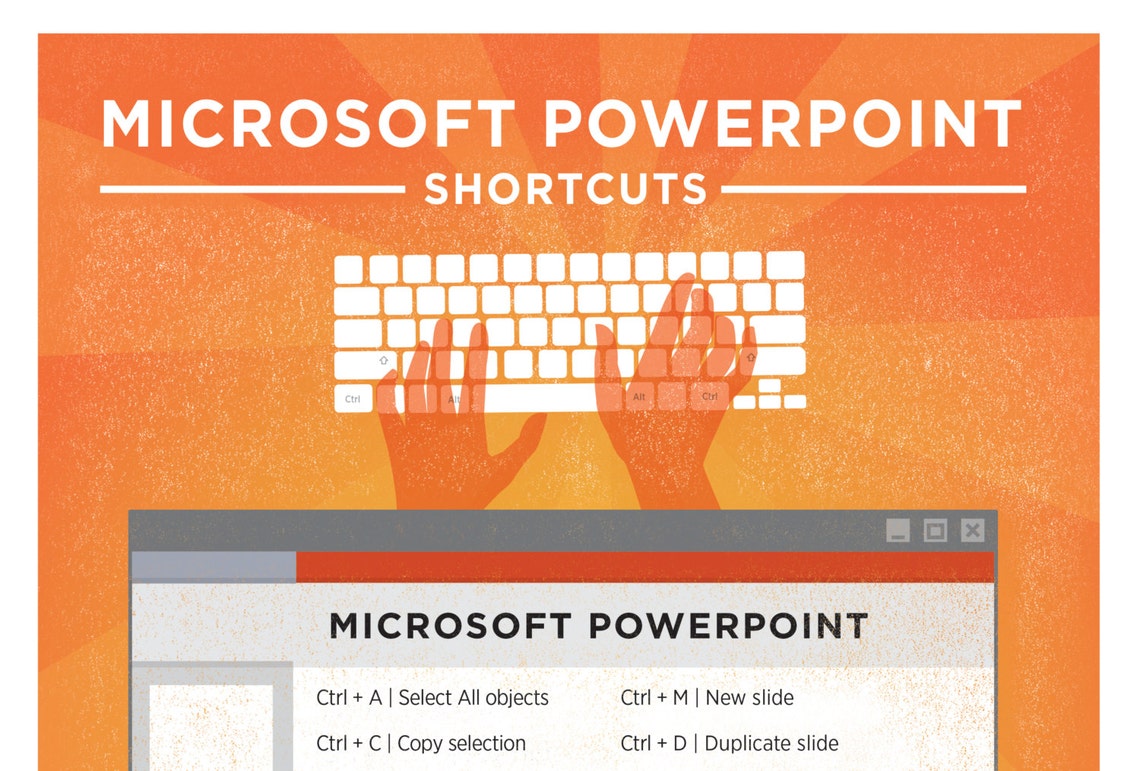 Microsoft Powerpoint Keyboard Shortcut Printable Poster 8.5"x11" - Etsy