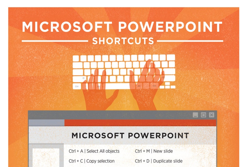 Microsoft Powerpoint Keyboard Shortcut Printable Poster 8.5"x11" - Etsy